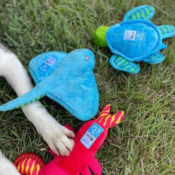 Spunky Pup Clean Earth Plush Dog Toy Hammerhead Shark | DogCulture